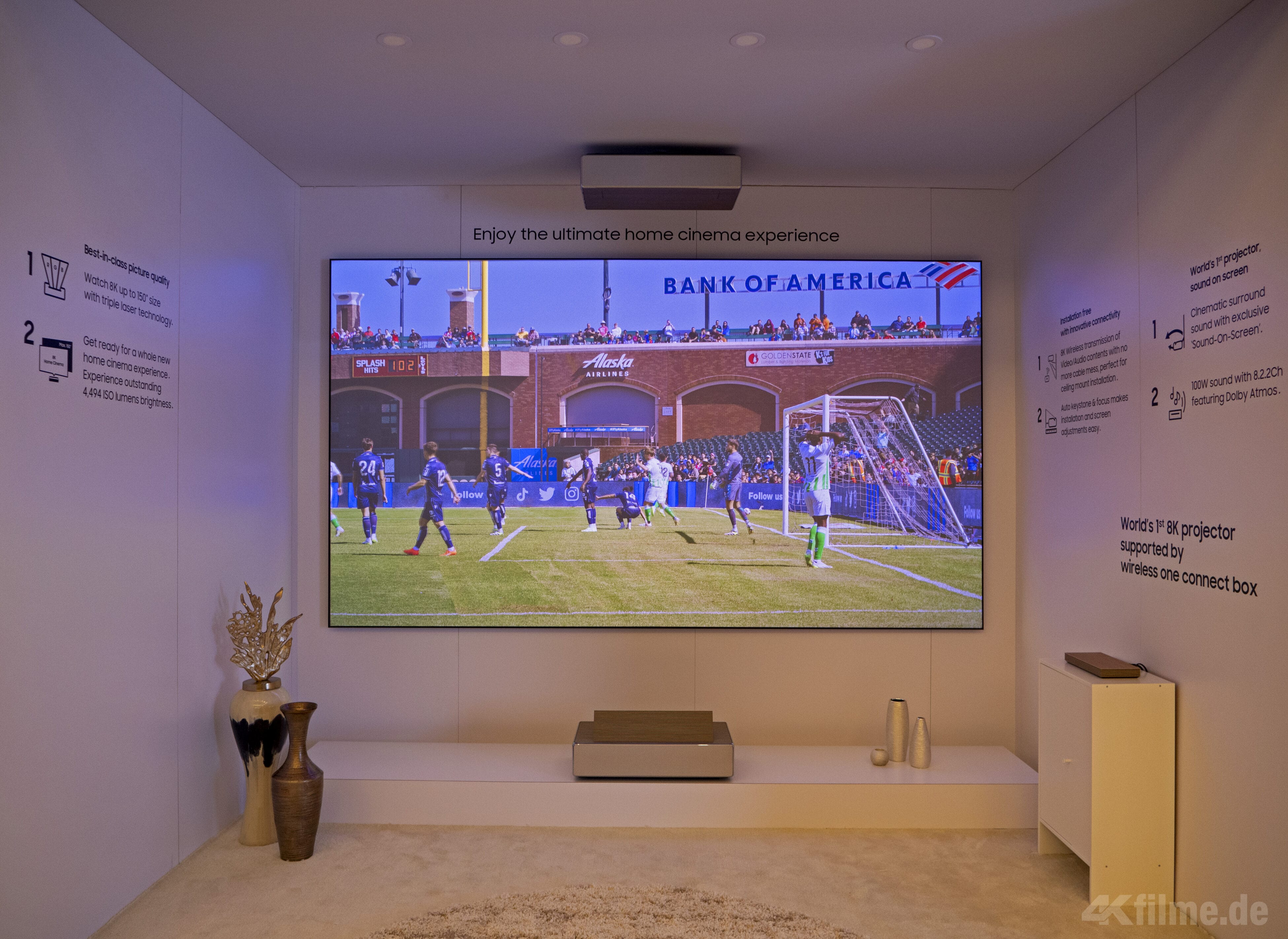 Samsung Premiere 8K: Laser-UST-Projektor mit drahtloser One-Connect-Box ...
